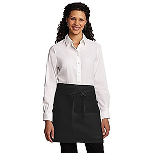 Port Authority novelty-and-special-use Easy Care Half Bistro Apron OSFA Black