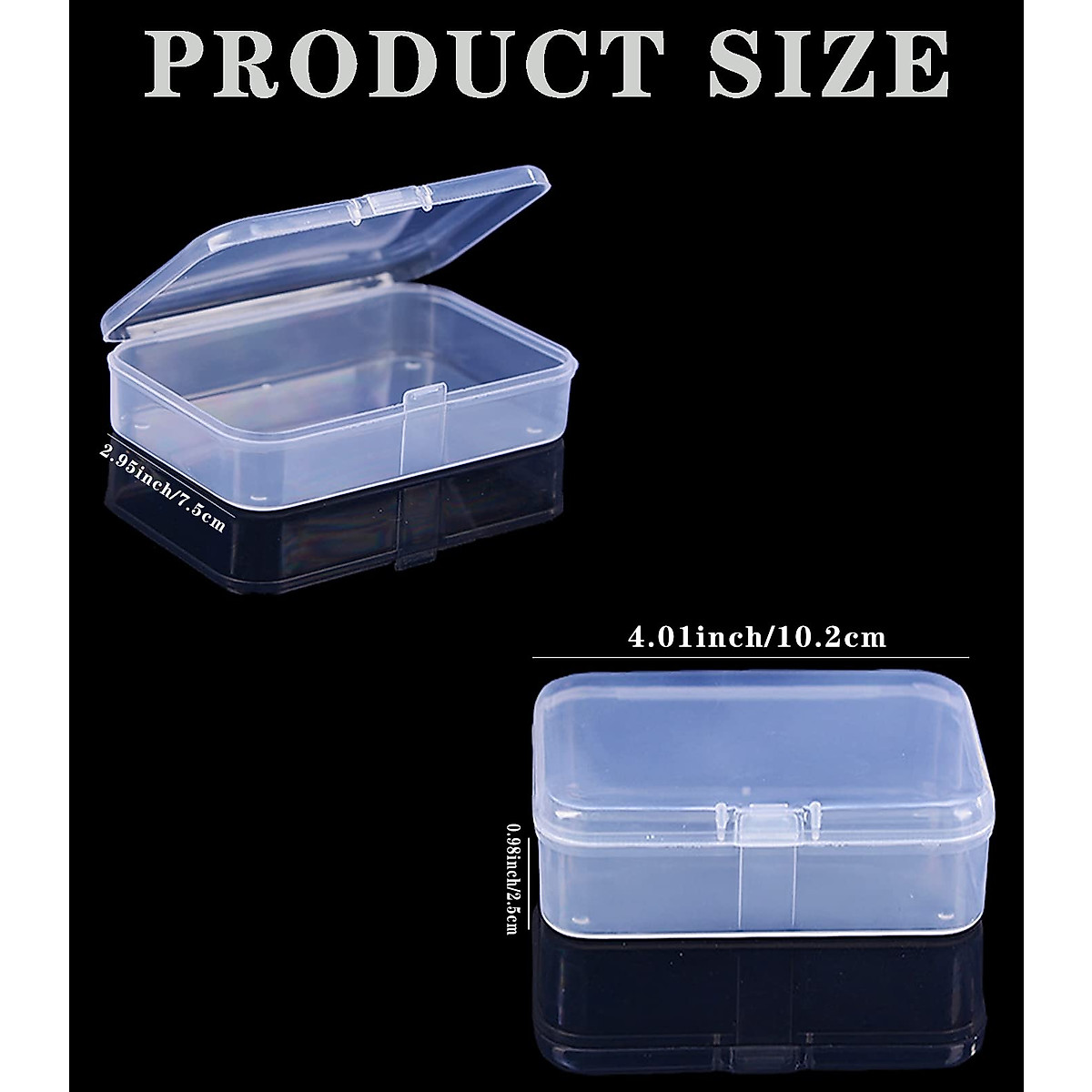 10Pcs Clear Plastic Playing Card Boxes Snaps Closed Poker Gaming Playing Card Deck Cases Holder Plastic Storage Box Clear Trading Card Box Plastic Card Storage Organizer for Bank Business Card (10Pcs)