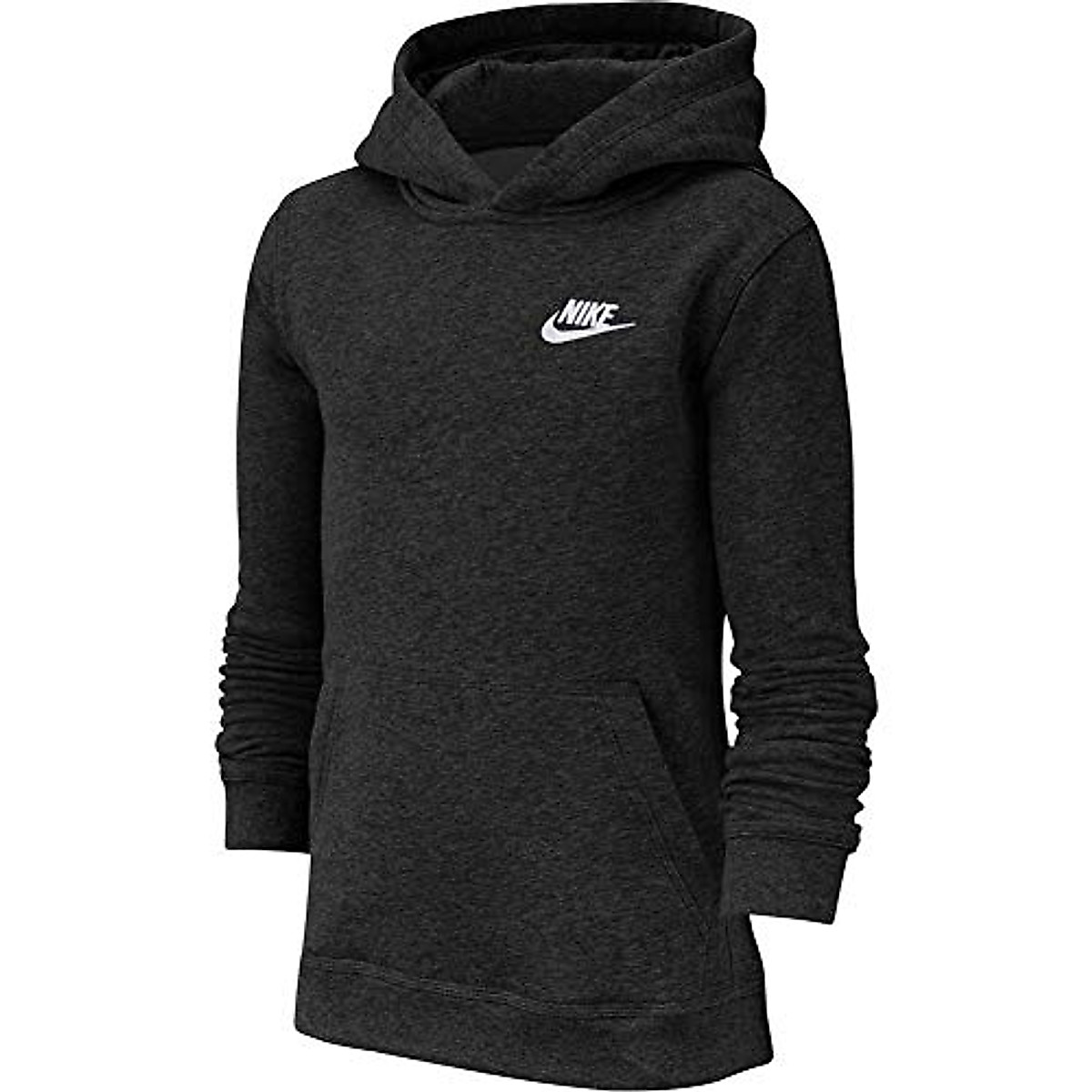 Nike Boy's NSW Pull Over Hoodie Club, Black/White, X-Large