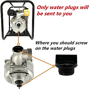 4PCS Water Drain Fine Thread Plug and Seal For Harbor Freight Predator 2" 3” 212cc 301cc Water Pump 63405 63406 56162 56718 For DuroMax 7HP 2 IN. 3 IN. For Champion 2" 3" Semi-Trash Water Pump