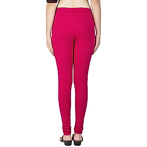 SARJANA HANDICRAFTS Women Cotton Churidar Leggings Authentic Casual Pants (Magenta)