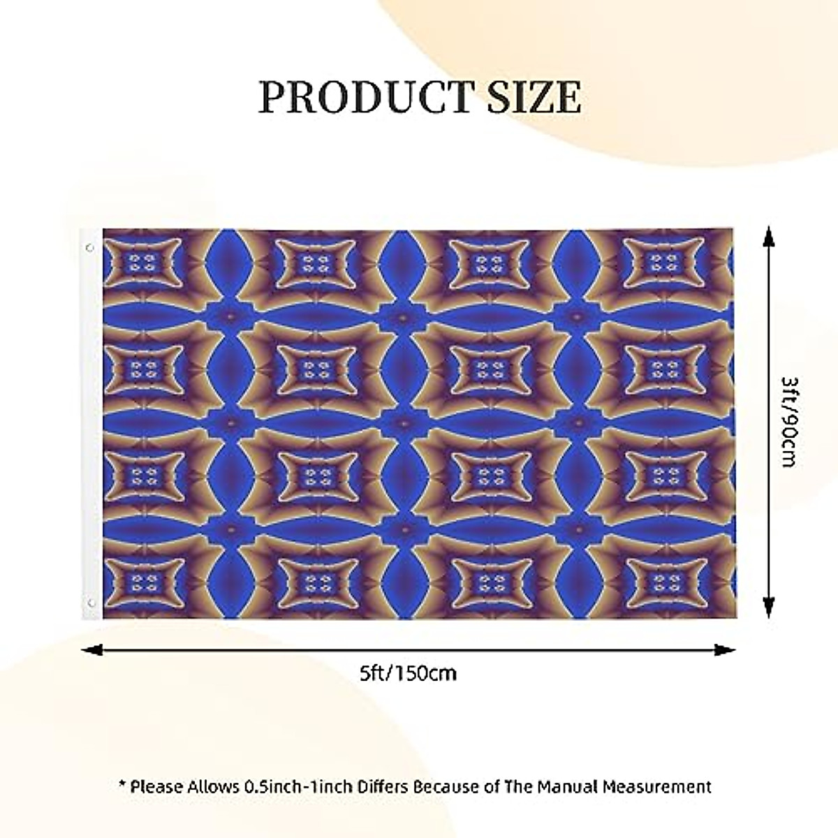 Tile Cube Outdoor Decorative Flag 3x5ft/Vibrant, Fade-Resistant Polyester Fabric - Ideal For Holiday Garden Decor - Making An Eye-Catching Addition To Your Outdoor Space!