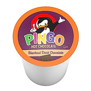 Pingo Dark Hot Chocolate Pods for Keurig K-Cup Brewers, Blackout, 40 Count