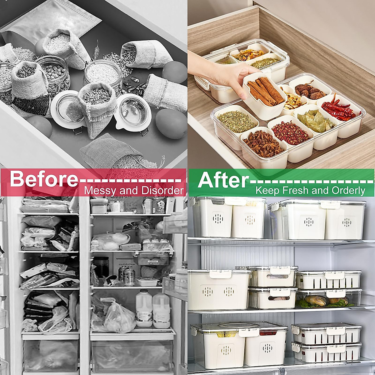 2 Pack Divided Serving Tray with Lid and Handle, 12 Compartments Snackle Box Charcuterie Container for Portable Snack Platters Clear Organizer for Candy Fruits Veggie Snacks Party Entertaining Picnic