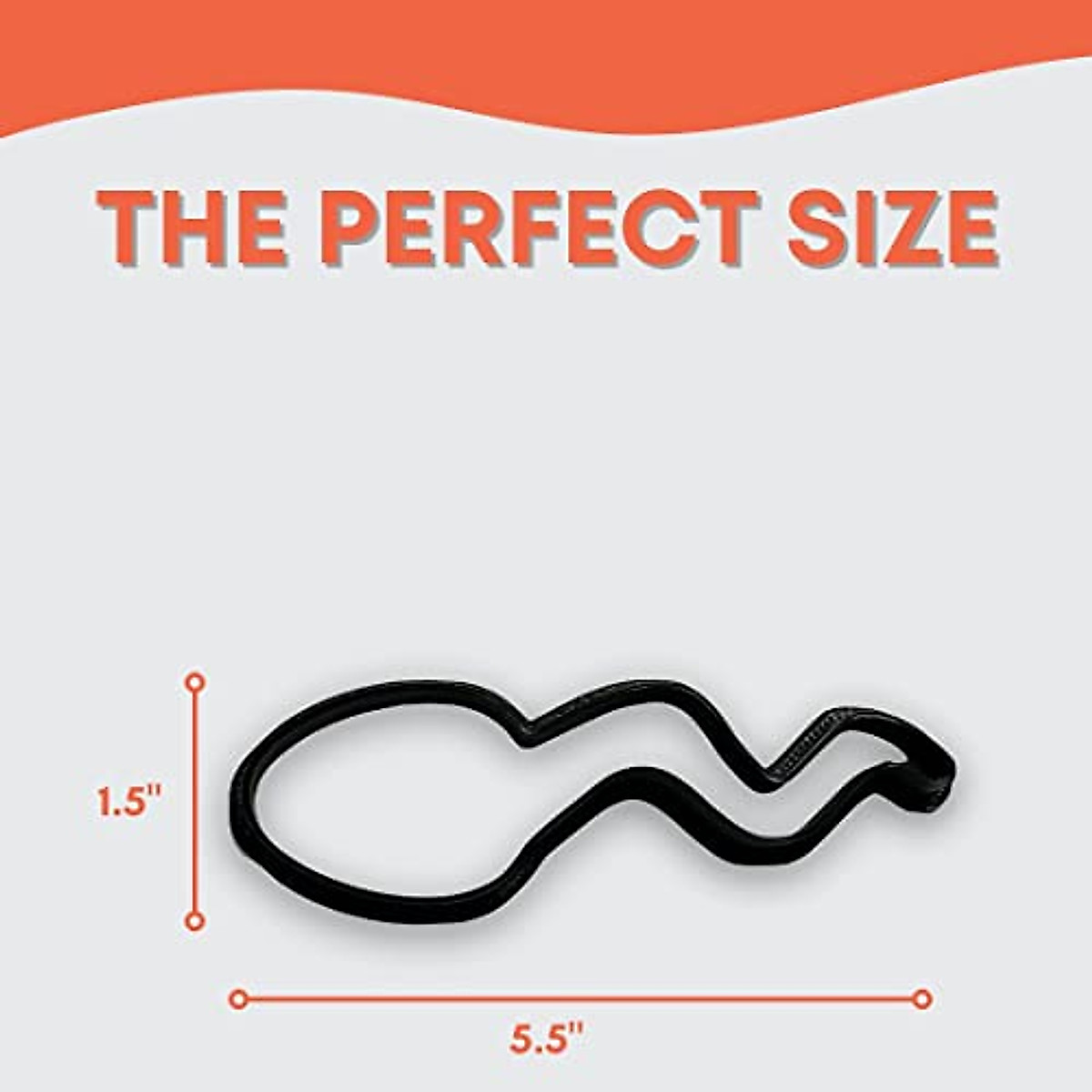 Sperm Cookie Cutter with Easy to Push Design (5 inch)