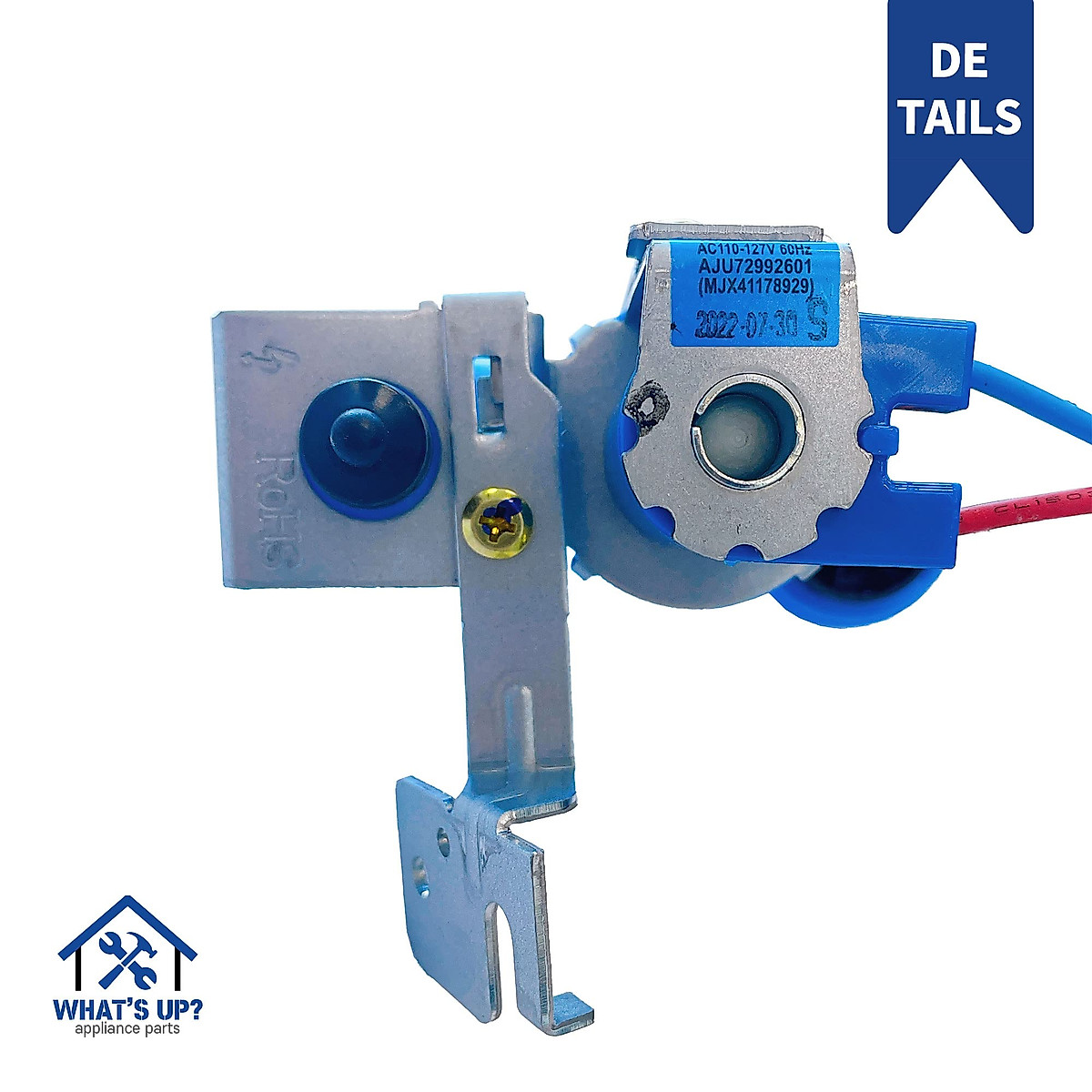 What's Up? AJU72992601 Refrigerator Water Inlet Valve Replacement Part Replaces 5220JB2009A, 5221JA2011B, EBD60664501