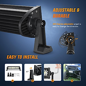 Nilight LED Light Bar 13.5 Inch Triple Row Spot Flood Combo 96LEDs Fog Driving Work Backup Bumper Lighting for Off-Road Truck SUV ATV UTV