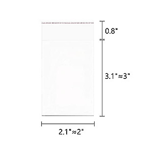 Doutop 200pcs 2x3 Clear Cellophane Bags 1mil Self Adhesive Bags OPP Plastic Cellophane Bags for Jewelry Earrings Candies Bakery Candle Soap Cookie 4 Sizes to Choose from