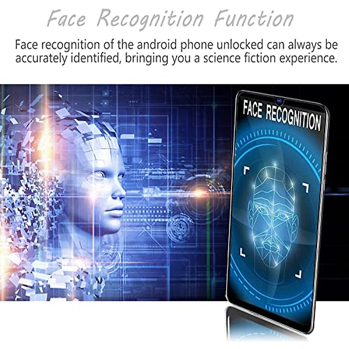 IP12 PRO+ Face Unlock Smart Phone, 1+8GB 6.26in for Waterdrop Screen Smartphones, Dual Card Dual Standby, Built-in 1950mah Li-ion Battery, for Android 8.1 (Gold)……