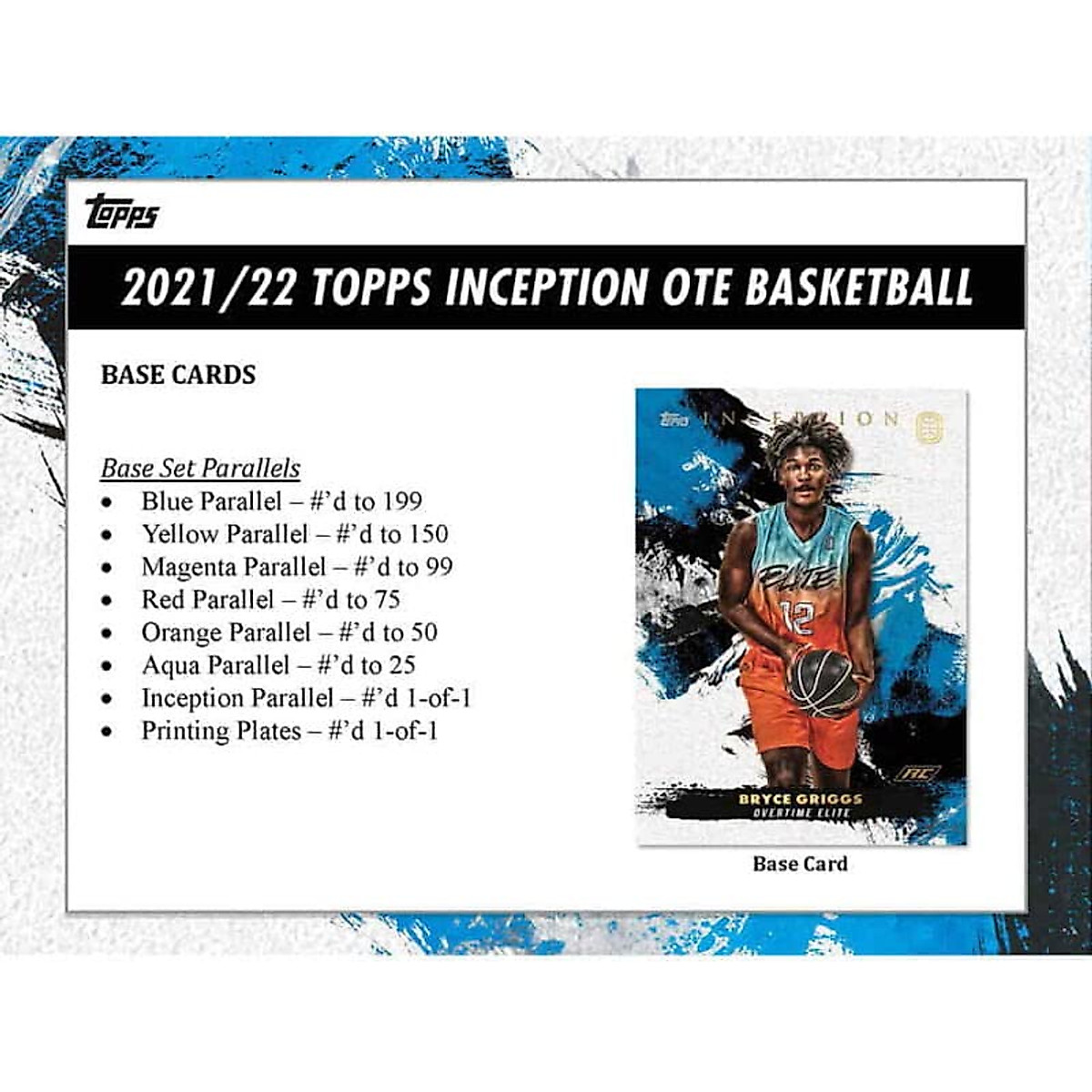 2021-22 Topps Inception Overtime Elite Basketball Hobby Box (1 Pack/7 Cards: 2 Autos)