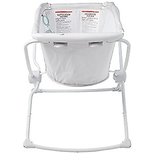 Fisher-Price Rock with Me Bassinet Color Scoops, Travel Baby Crib with Rocking Motion