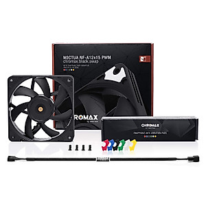 Noctua NF-A12x15 PWM chromax.Black.swap, Premium Quiet Slim Fan, 4-Pin (120x15mm, Black)