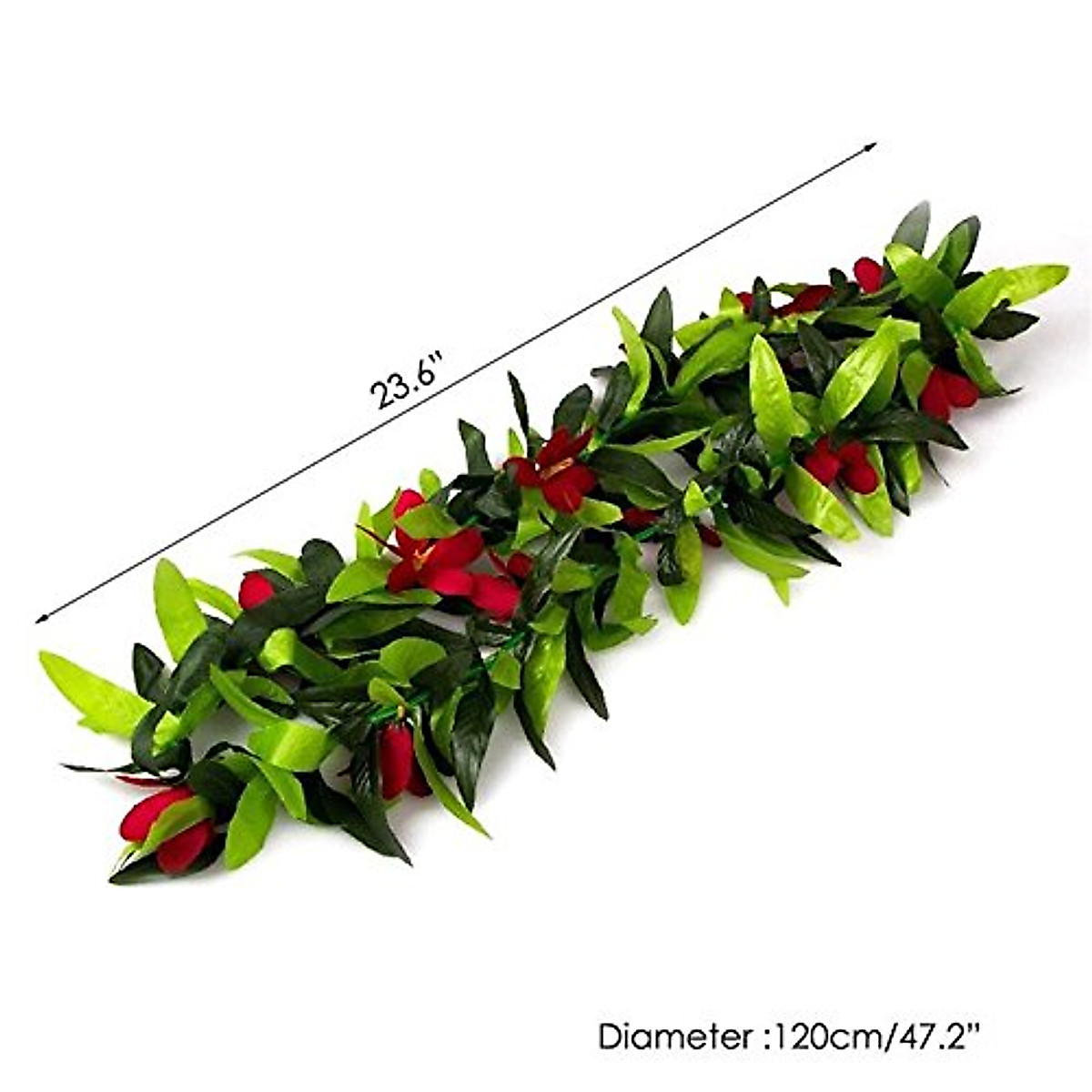 Besutolife Hawaiian Luau Leis Tropical Artificial Flower Leis Necklaces for Graduation Hula Costume Beach Party Hawaiian Luau Party 3 PCS