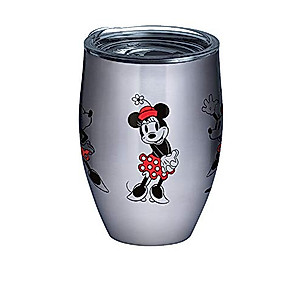 Tervis - 1308779 Tervis Disney - Minnie Mouse Poses Stainless Steel Insulated Tumbler with Clear and Black Hammer Lid, 12oz, Silver