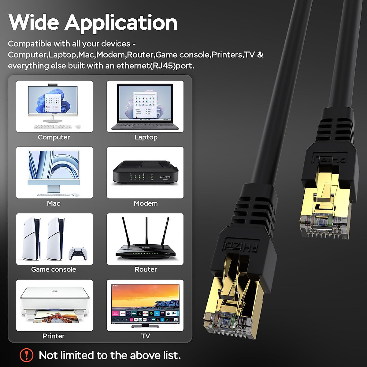 Cat 7 Ethernet Cable 100 ft, Long Ethernet Cable 200Ft 300Ft 400Ft For Outdoor&Indoor, Buried-able Cat7 Ethernet Cable With 10 Gigabit 600MHz (SFTP) with OFC, for Router, Modem, PC, Gaming, PS5, Xbox