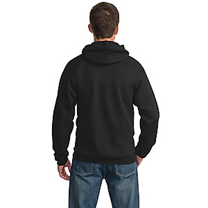Port & Company Men's Ultimate Pullover Hooded Sweatshirt XL Jet Black