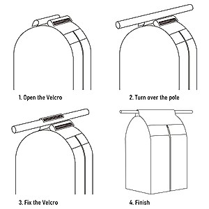 MuChoney Garment Bag Black Extra Large (XL 24x20x47" ) Storage bag for clothes Long-term storage Jacket clothes Protection from dust