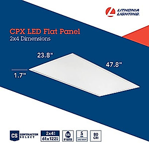 Lithonia Lighting CPX 2X4 40L 40K 120 NODIM CP2 2 ft. x 4 ft. CPX LED Flat Panel 4000 lumens 4000K CCT Non-dimming 2 Pack