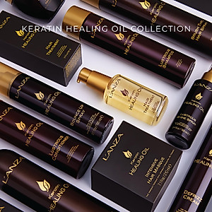 L'ANZA Keratin Healing Oil Lustrous Finishing Spray, Boosts Shine and Volume While Deeply Hydrating the Hair from Roots to Tips, For a Grease-free, Frizz-free, Relaxed Hair