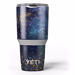 Design Skinz Swirling Multicolor Star Explosion - Skin Decal Vinyl Wrap Kit Compatible with The Yeti Rambler Cooler Tumbler Cups