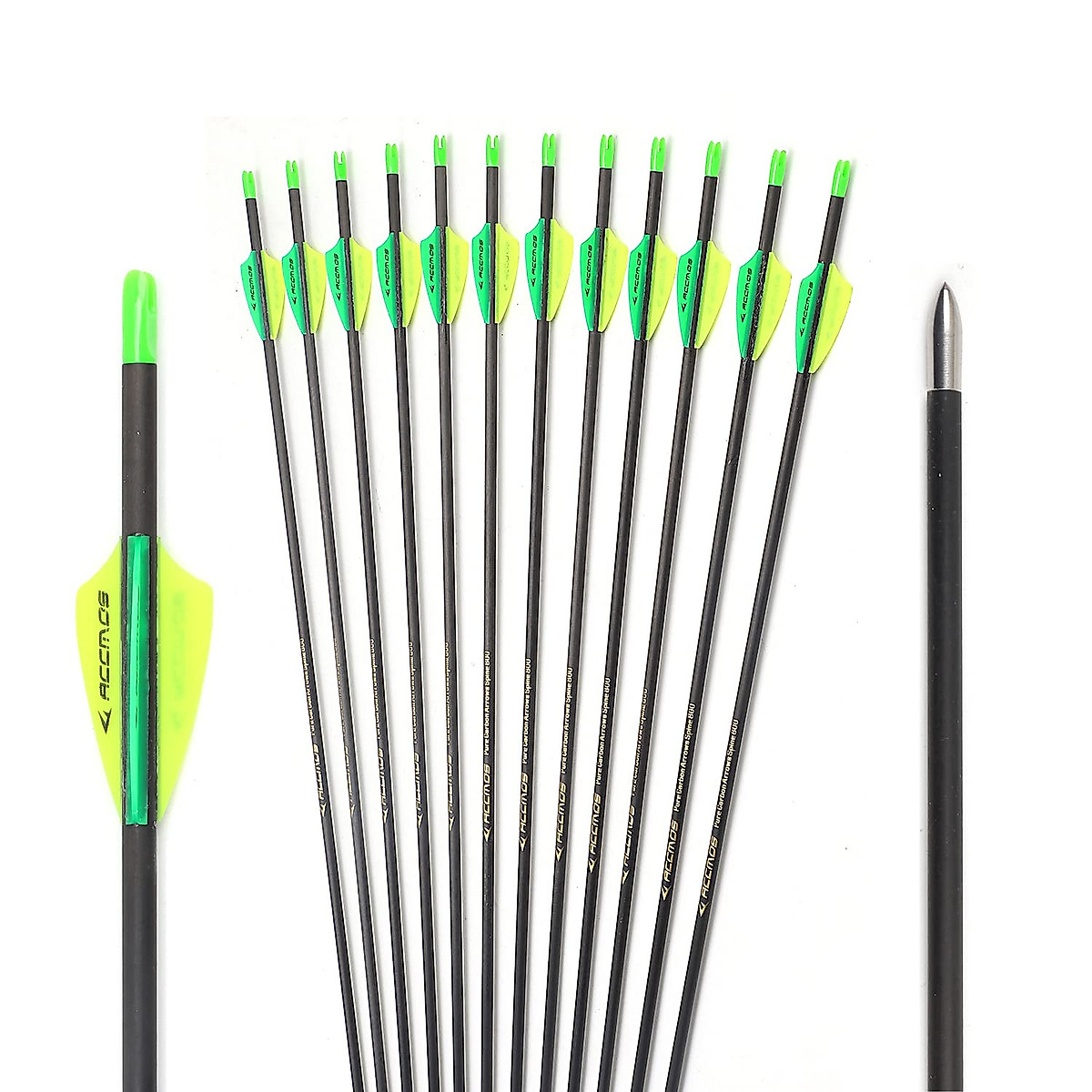 700-Spine Arrow 32-Inch Arrow Target Practice Arrow Hunting Arrow Carbon Arrows Compound Bow Recurve Bow Adult Youth Archery Indoor Outdoor Shooting Bullet Field Tip 12pc Style2
