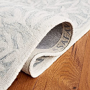 SAFAVIEH Jardin Collection Area Rug - 8' x 10', Light Grey & Ivory, Handmade Wool, Ideal for High Traffic Areas in Living Room, Bedroom (JAR753G)