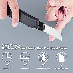 Steelite Ceramic Utility Knife Finger safe Cutter Ceramic Unboxing Kinfe Extra Ceramic Blade refill Safety Retractable Cutter Ceramic 18mm Blade Extra