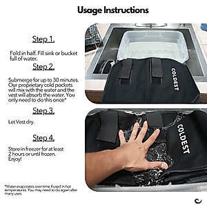 Coldest Cooling Vest - Adjustable Vest Jacket for Hot Weather, Reusable Ice packs, Ice Vest for Men & Women for Cycling, Running, Athletes