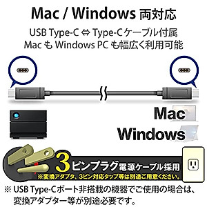 LaCie 2big RAID, 28TB, External Hard Drive Desktop, USB-C, 7.200 RPM, Enterprise Class Drives, for Mac and PC Desktop (STHJ28000800)