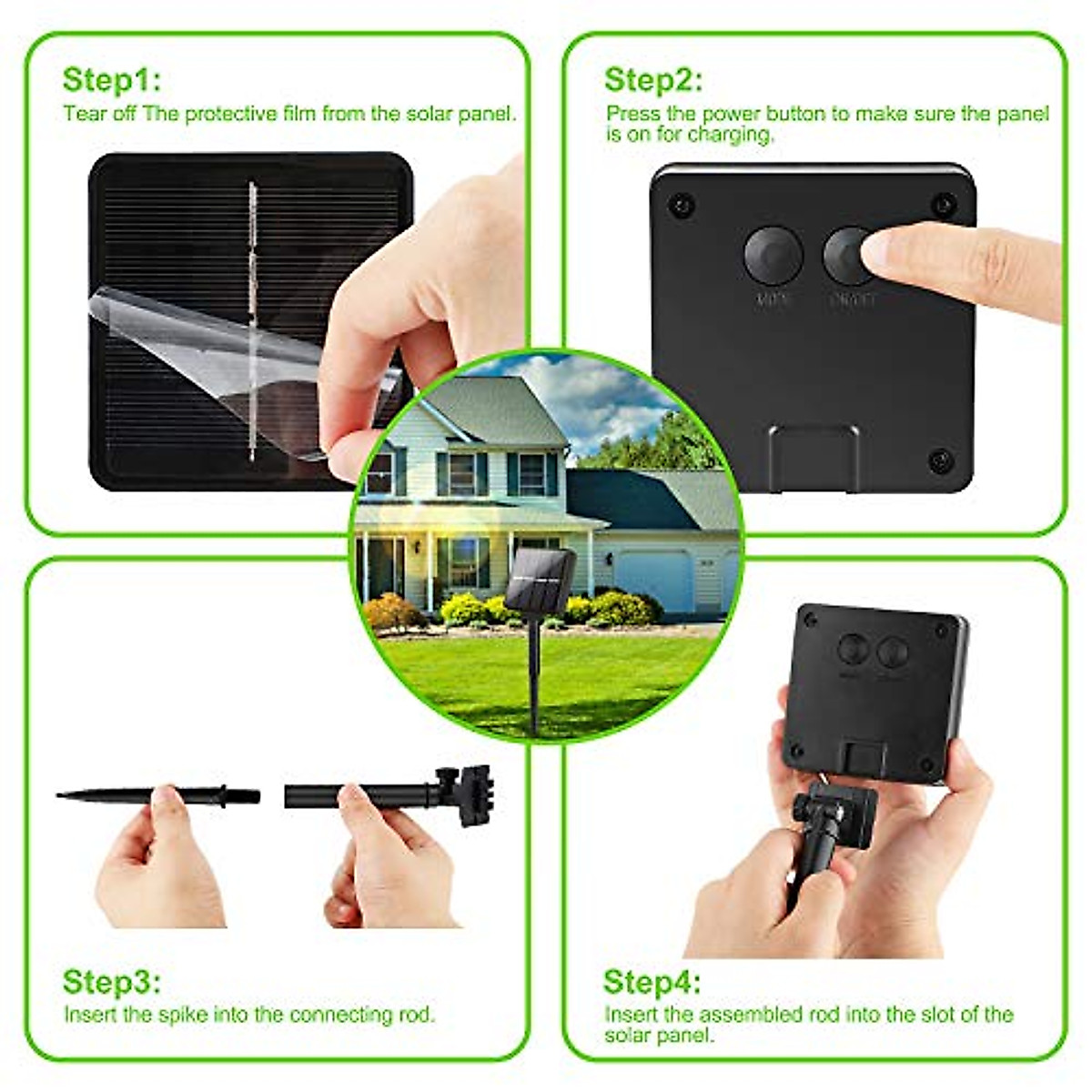 Outdoor Solar String Lights Waterproof 288Ft, 4-Pack Each 72FT 200 LED Solar Powered Fairy Lights with 8 Lighting Modes, Cooper Wire Lights for Patio, Garden, Party, Wedding (Warm White)