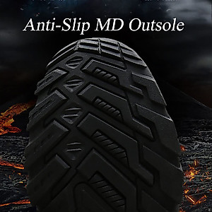 GEXECEUSS Hiking Boots for Men Non-Slip Ankle Support Winter Snow Boots Lightweight Work Boots for Outdoor Outdoor Backpacking Trekking Walking Trails