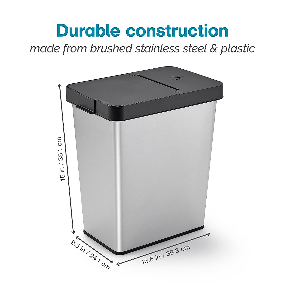 Polder 6-Gallon Waste Bin with Removable Lid