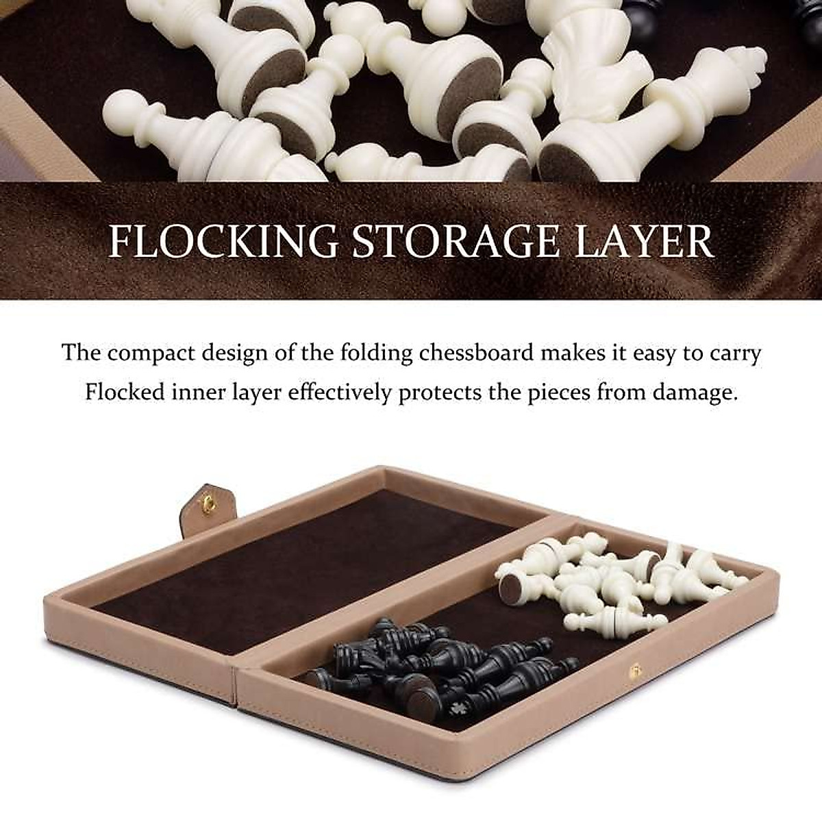 A&A Magnetic Travel Chess Set w/Folding Chess Board, Educational Toys for Kids and Adults - 8"(20cm) * 8"(20cm) Board