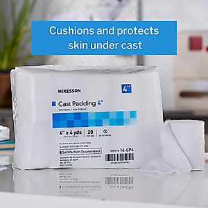 McKesson Cast Padding, Non-Sterile, Polyester, 4 in x 4 yds, 20 Count, 1 Pack