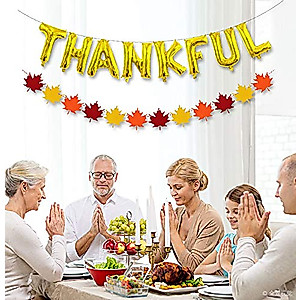 Thankful Balloons，Thankful Banner，Thanksgiving Party Supplies，Thanksgiving party decoration，Autumn Thanksgiving Balloon Decorations