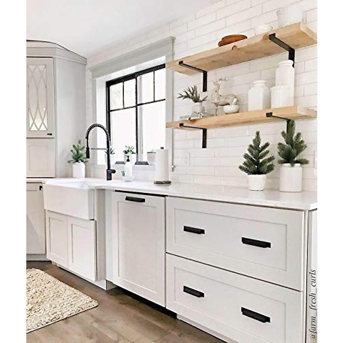 Shelf Brackets12 Inch Lip Brackets for Shelves, Industrial Forged Steel Floating Shelf Bracket, Handcrafted Forged Heavy Duty Rustic Black Shelf Brackets, Raw Metal/Steel Floating Shelf 6 Pack（11.25“）