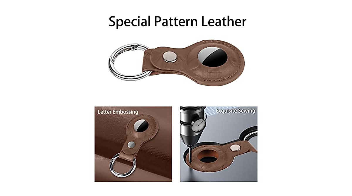 Stylish 4-Pack Airtag Keychain - Perfect Protection