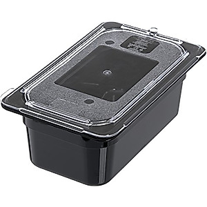 CFS 3068103 StorPlus Fourth Size Food Pan, Polycarbonate, 4" Deep, Black, Model Number: 3068103-E