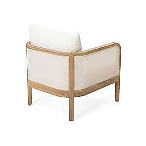 Merax Outdoor Acacia Wood Patio Club Chair Conversation Set with Waterproof Thick Cushion Deep Seating for Porch,Garden