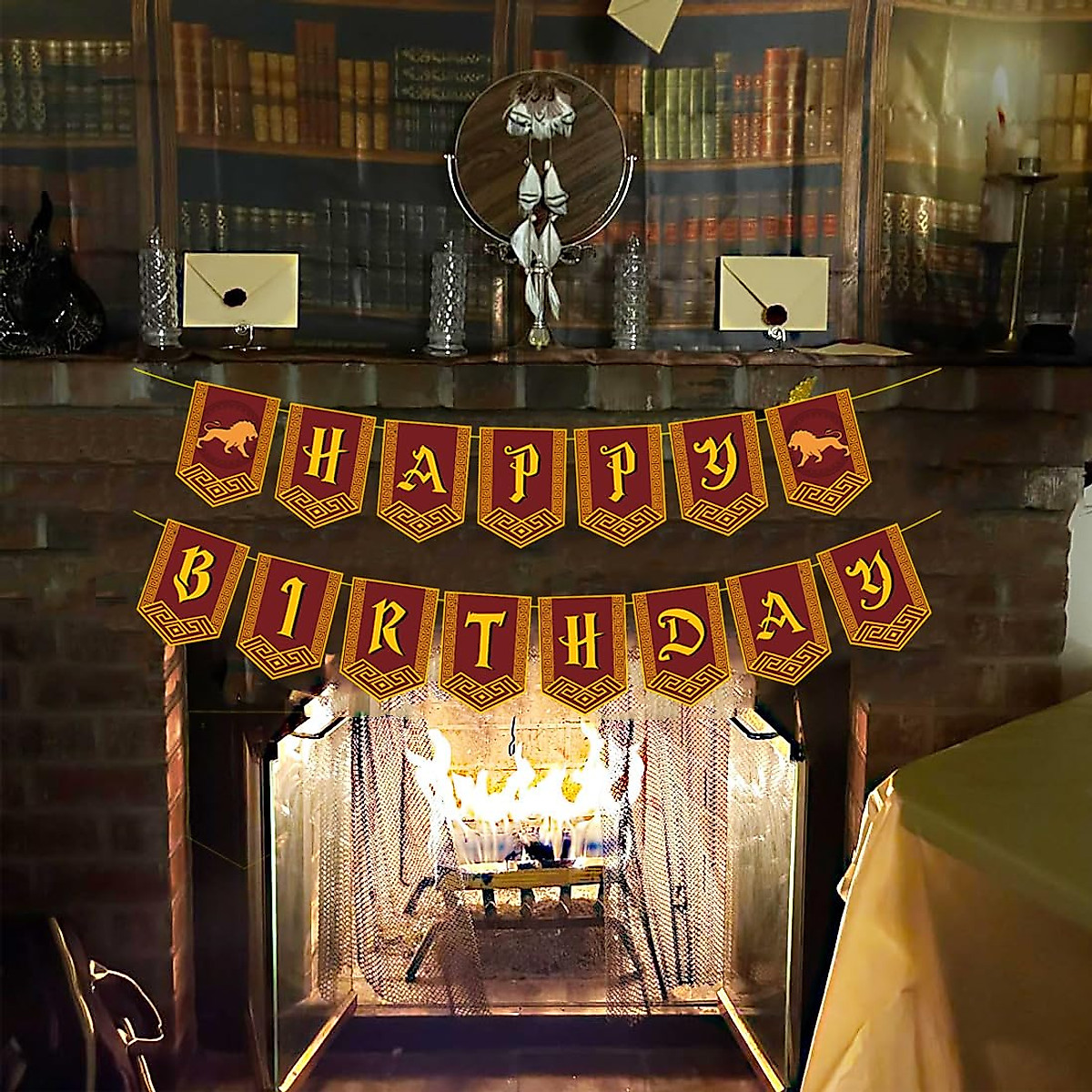 Happy Birthday Decorations Banner Pre-Strung Magic Wizard School Party Banner Wizard Birthday Party Supplies Decor for Fans Bday Party Favors