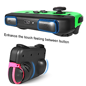 Mini Charging Dock Charger for Nintendo Switch Joy-Con with Low Battery Reminder and LED Charger Indicator - Black, 2 Packs
