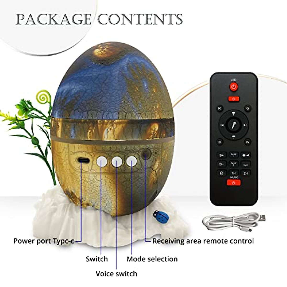 Star Aurora Galaxy Projector Dinosaur Egg Projector Night Light with Bluetooth,Timing Function,14 Colors Mixed Ocean Wave Move Star Lights for Birthday Party,Computer Room and Game Room Decoration