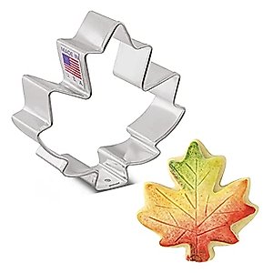 Small Maple Leaf Cookie Cutter, 2.75" Made in USA by Ann Clark