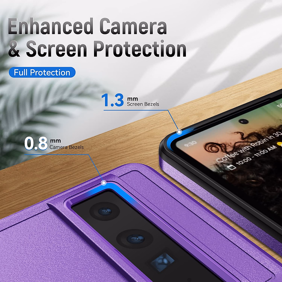 Fucozan for Google Pixel 7 Pro Case with Kickstand Armor Magnetic Ring Rugged Protective Military Grade Shockproof Case for Pixel 7 Pro Phone Case (Violet)