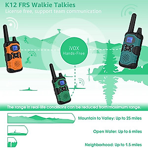 Topsung Walkie Talkies 6 Pack Rechargeable Walkie-Talkies for Adults Long Range Distance FRS 2 Way Radios Walkie Talkies Work Hunting Walkie Talkies with Headsets NOAA 2xUSB Charger 6x4500mAh Battery