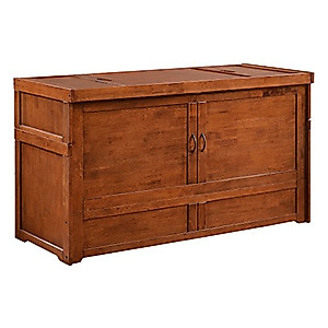 Night & Day Furniture Murphy Cube Cabinet Bed, Queen, Cherry
