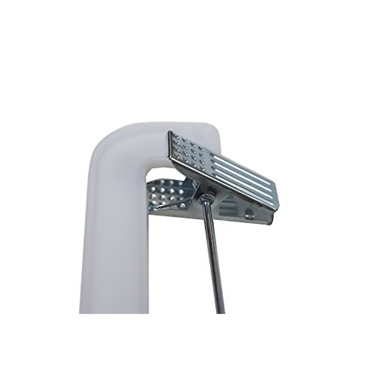 NAHANCO 1600RCLH Plastic Skirt/Pant Hanger with Long Metal Swivel Hook and Pinch Clips, Heavy Weight, 14",White (Pack of 100)