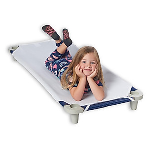 ROLLEE POLLEE White Microfiber Cot Sheets for Preschool or Daycare, Elastic Loops for Extra Security, Super Soft and Durable (Toddler Cot Sheet 23" x 42", 6-Pack)