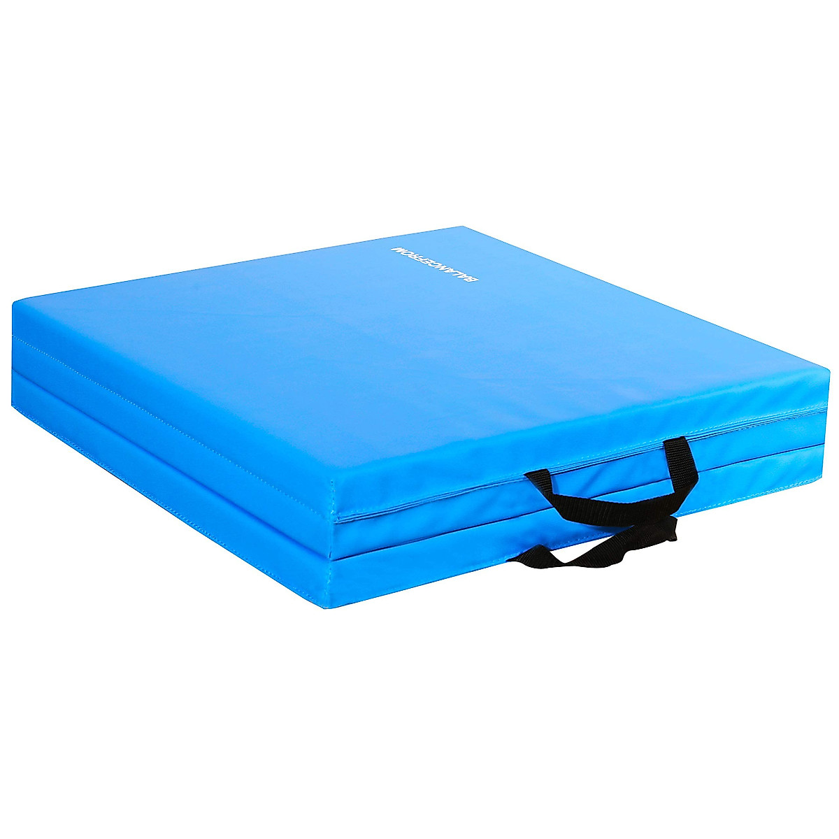 BalanceFrom 1.5" Thick Three Fold Folding Exercise Mat with Carrying Handles for MMA, Gymnastics and Home Gym, Blue