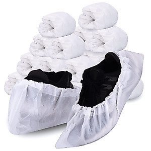 Disposable Shoe Covers 200Pack(100Pairs) Boot & Shoe Cover Disposable Non Slip Waterproof One Size Fits Most for Garden Carpet Guests Booties